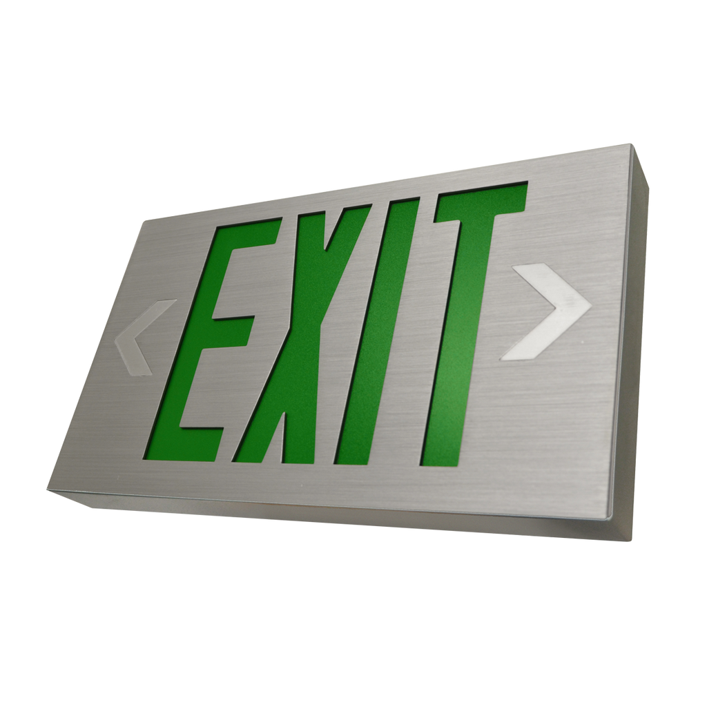Thin MaxLite Aluminum Exit Sign with Battery Backup